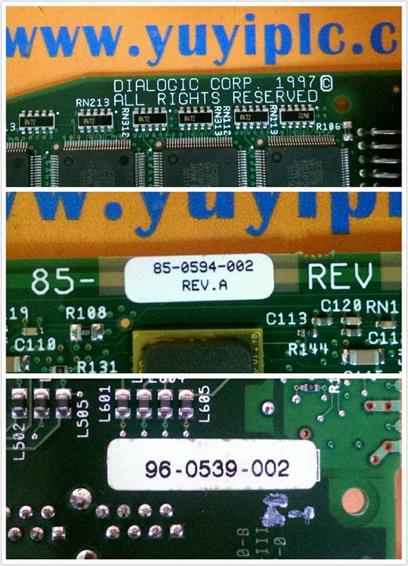 DIALOGIC 85-0594-002 REV. A VOICE PROCESSING BOARD - 裕益科技自動化設備可程式編碼器PLC分散式控制系統DCS